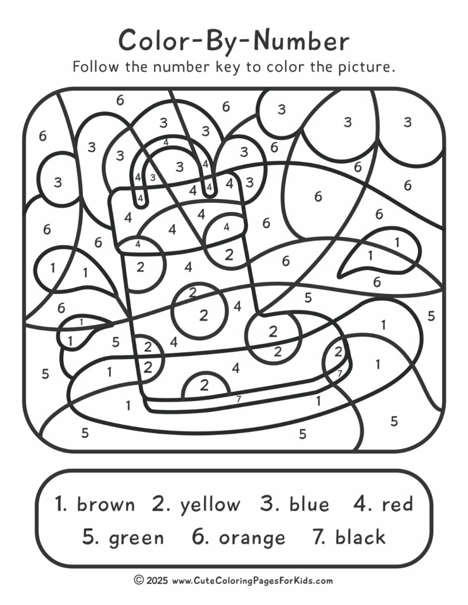 Spring Color-By-Number (Free Printable) - Cute Coloring Pages For Kids