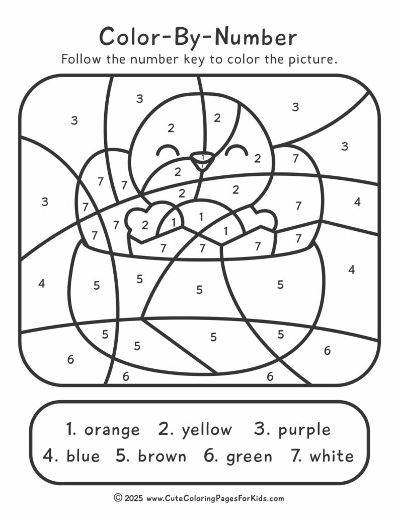 Spring Color-By-Number (Free Printable) - Cute Coloring Pages For Kids