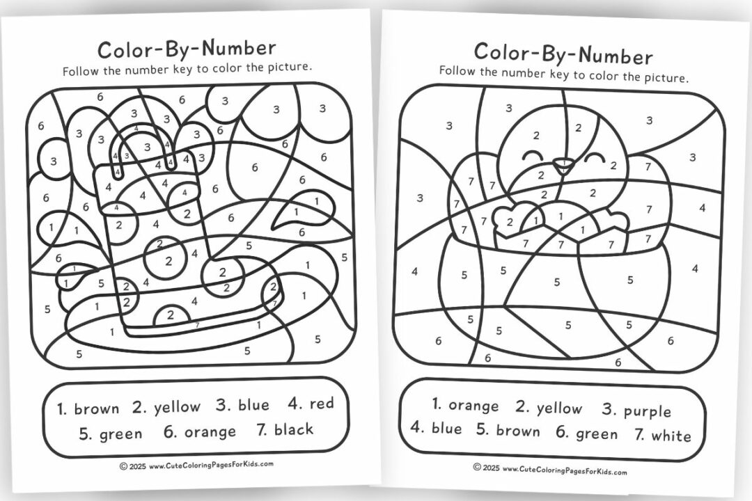Spring Color-By-Number (Free Printable) - Cute Coloring Pages For Kids
