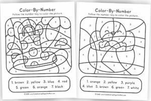 Spring Color-By-Number (Free Printable) - Cute Coloring Pages For Kids