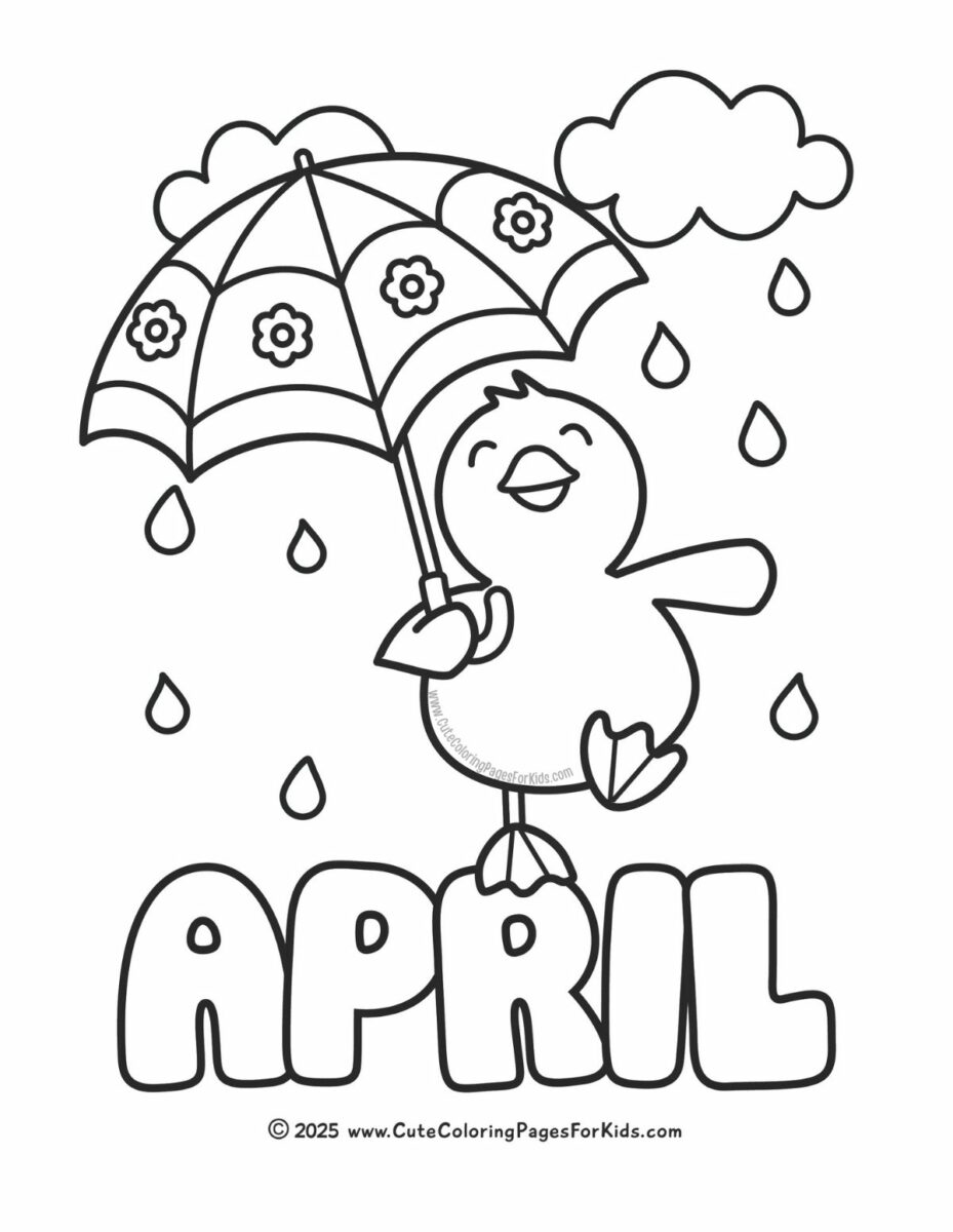April Coloring Pages - Cute Coloring Pages For Kids