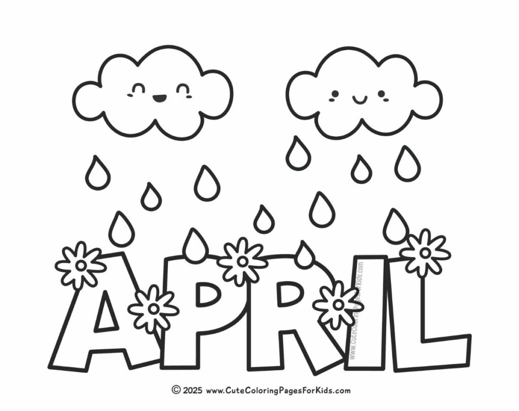 April Coloring Pages - Cute Coloring Pages For Kids