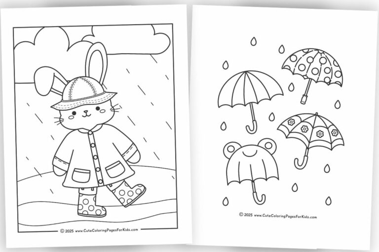 Rainy Day Coloring Pages (Free Printable PDFs) - Cute Coloring Pages ...