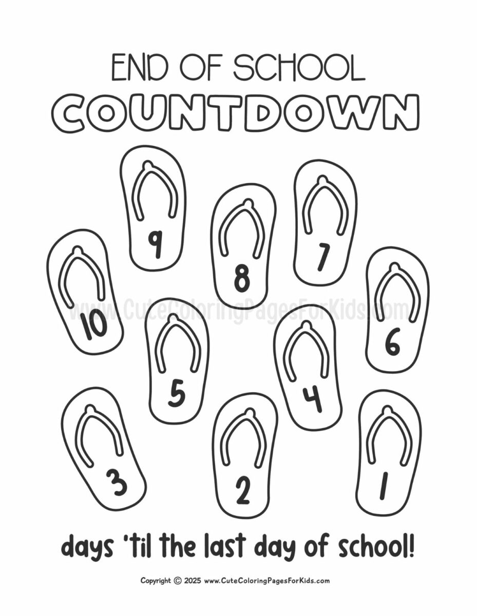 Last Day of School Coloring Pages (Free Printable PDFs) - Cute Coloring ...