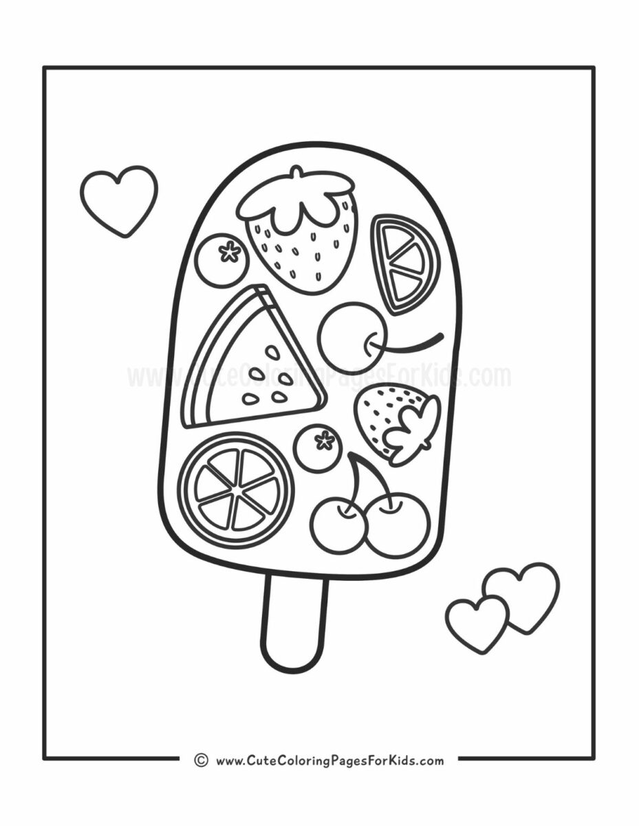Popsicle Coloring Pages (Free Printable PDFs) - Cute Coloring Pages For ...
