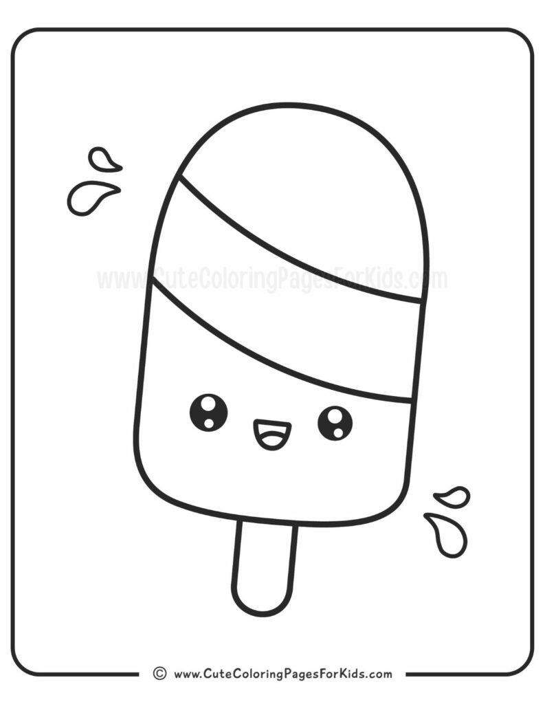 Popsicle Coloring Pages (Free Printable PDFs) - Cute Coloring Pages For ...