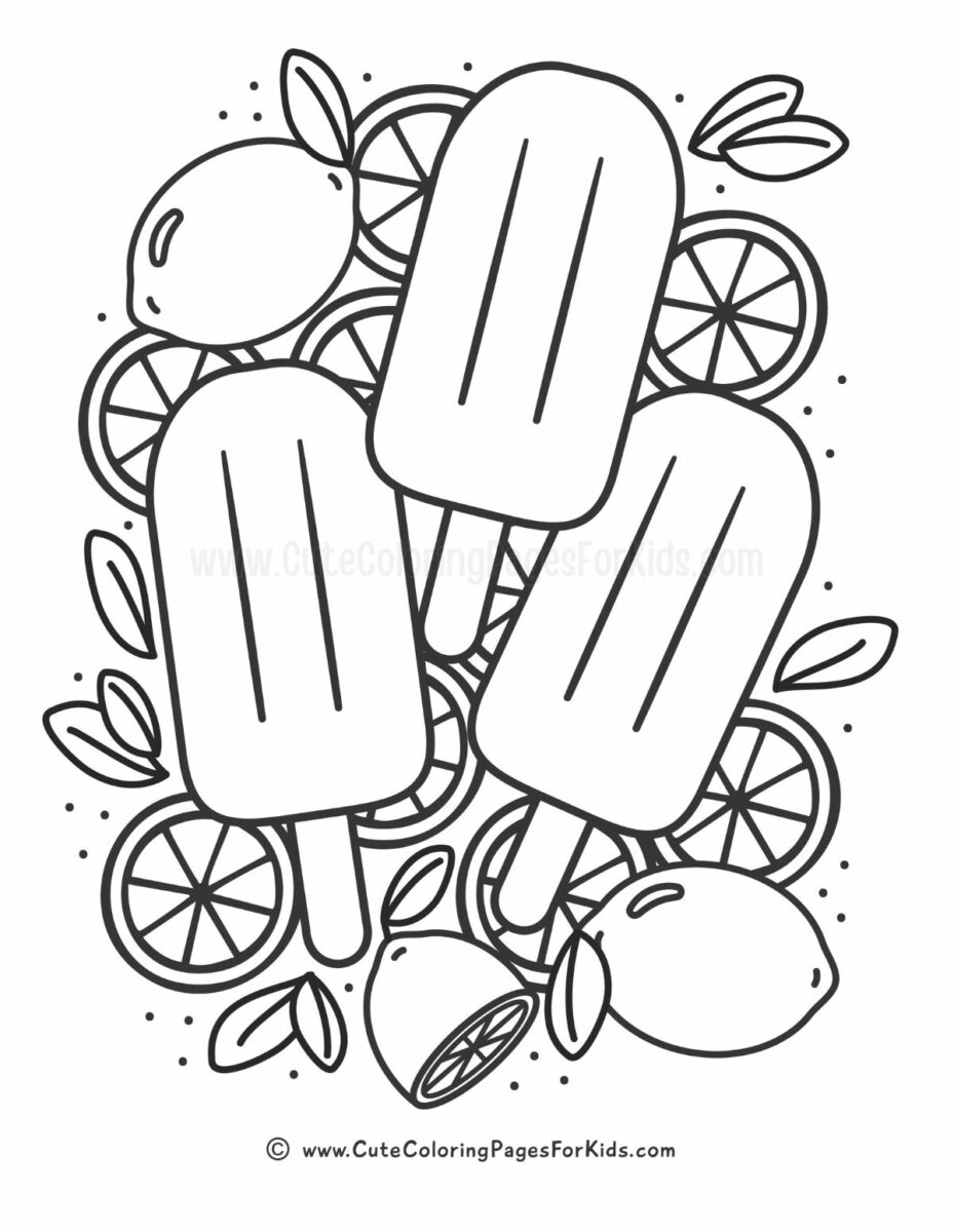 Popsicle Coloring Pages (Free Printable PDFs) - Cute Coloring Pages For ...