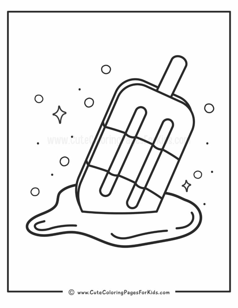Popsicle Coloring Pages (Free Printable PDFs) - Cute Coloring Pages For ...