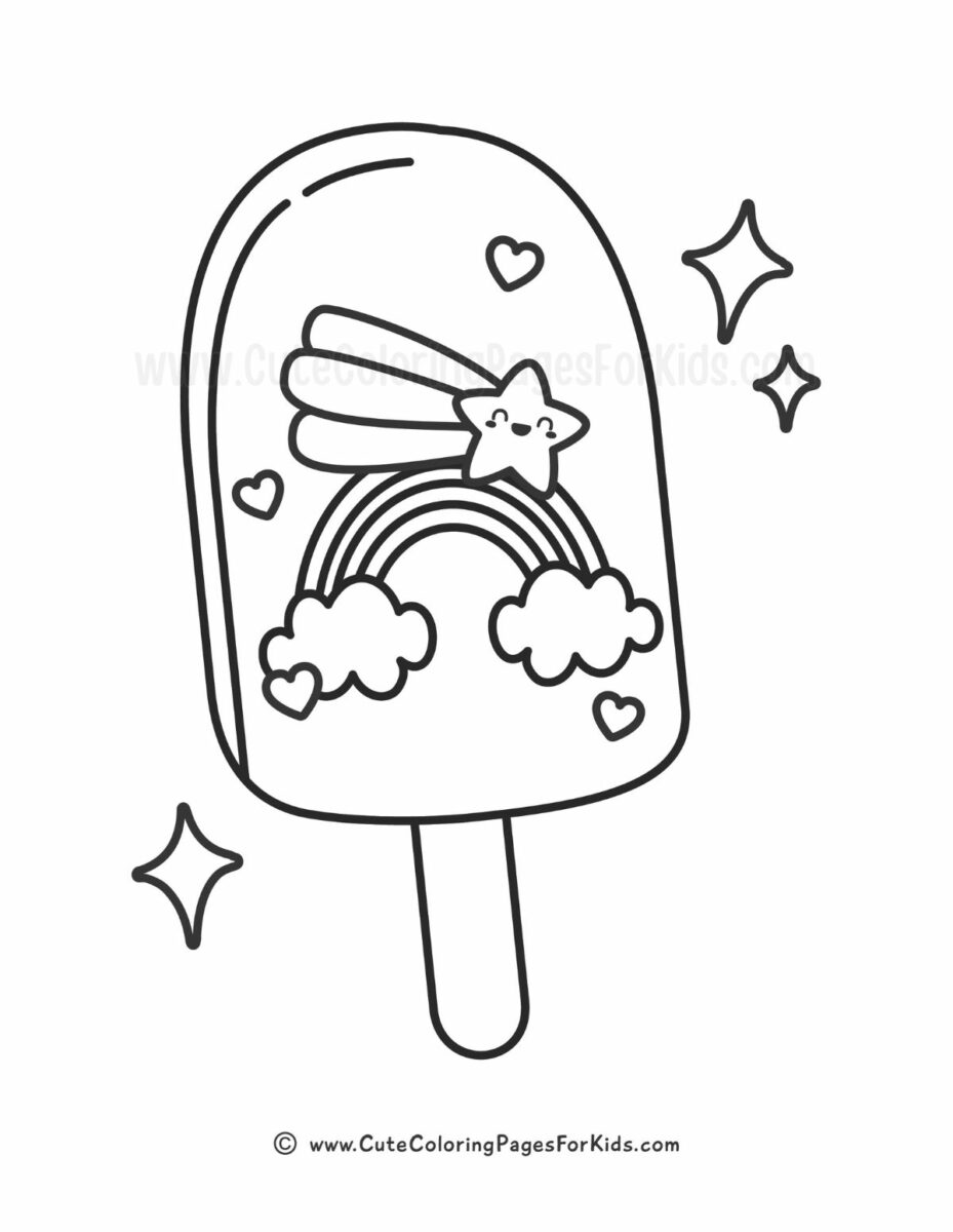 Popsicle Coloring Pages (Free Printable PDFs) - Cute Coloring Pages For ...