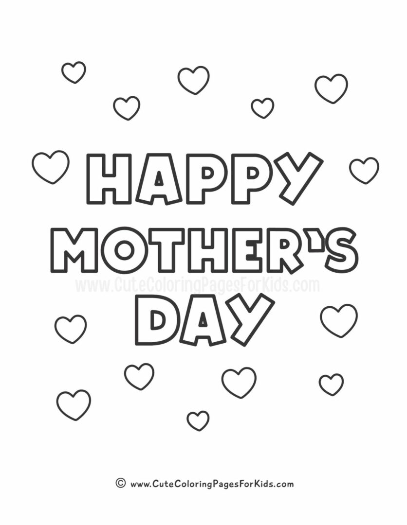 Mother's Day Coloring Pages (19 Free Printables) - Cute Coloring Pages ...