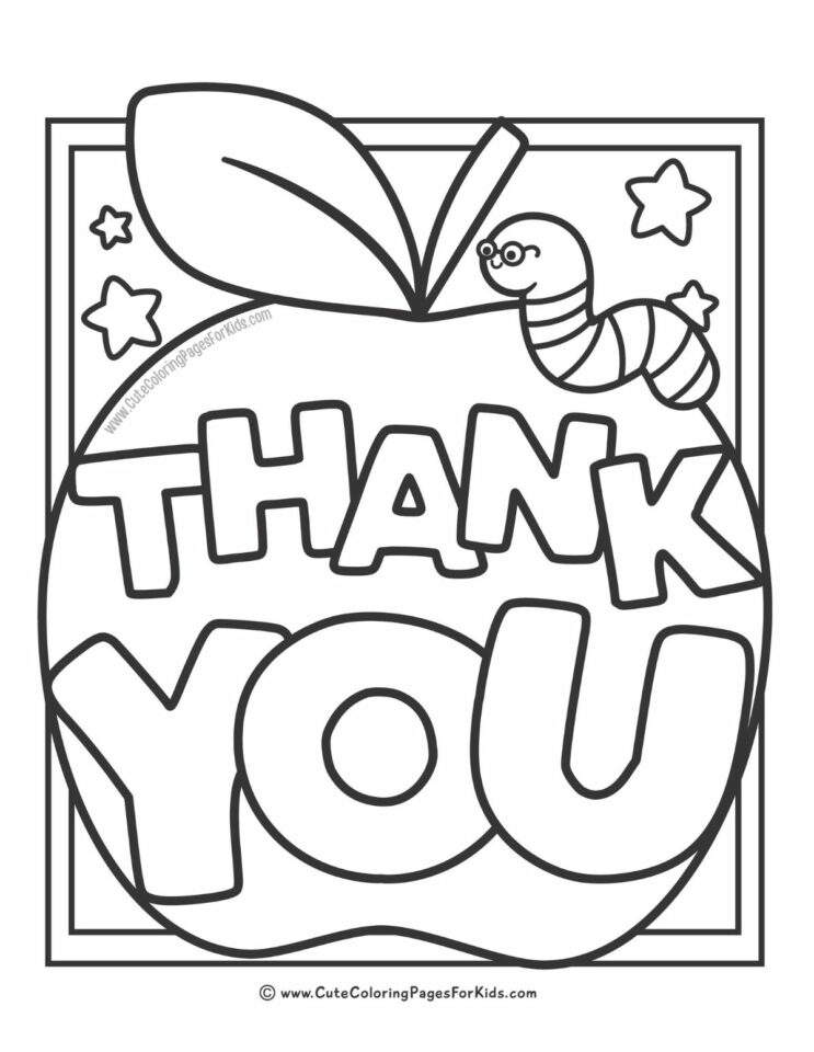 Teacher Appreciation Coloring Pages (FREE Printable PDF Downloads ...