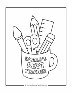 Teacher Appreciation Coloring Pages (FREE Printable PDF Downloads ...