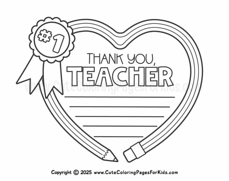 Teacher Appreciation Coloring Pages (FREE Printable PDF Downloads ...
