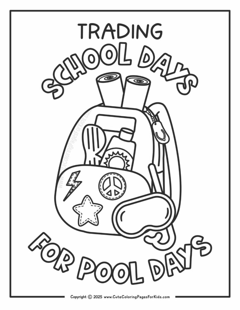 Last Day of School Coloring Pages (Free Printable PDFs) - Cute Coloring ...