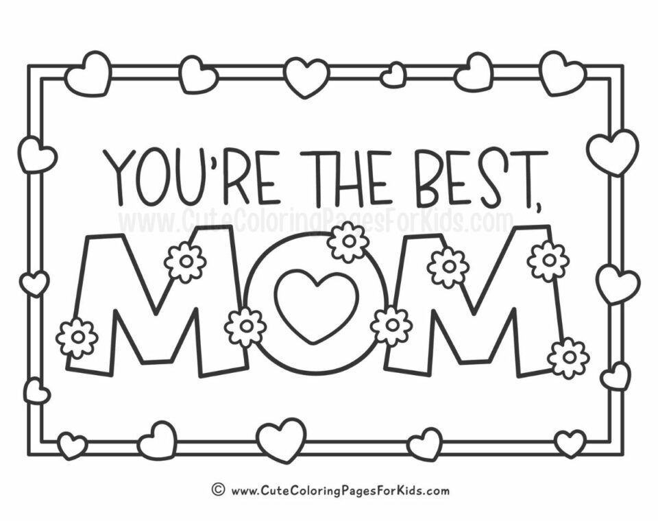 Mother's Day Coloring Pages (19 Free Printables) - Cute Coloring Pages ...