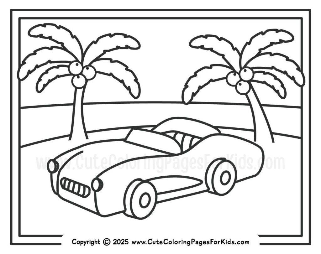 Car Coloring Pages (Free Printables) - Cute Coloring Pages For Kids