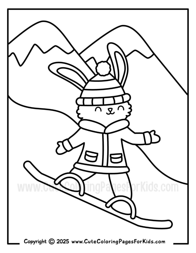 Winter Coloring Pages (Free Printable PDF Download) - Coloring Feel