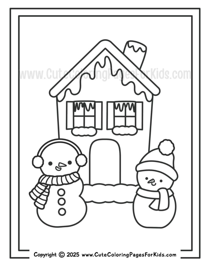 Winter Coloring Pages (Free Printable PDF Download) - Coloring Feel