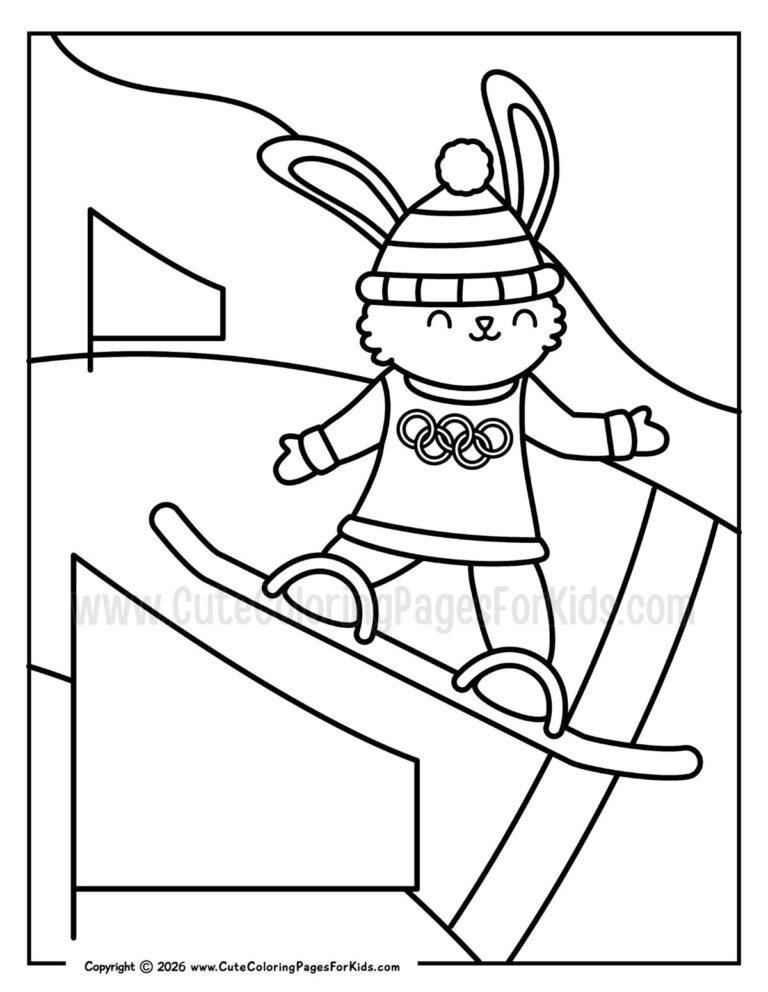 Winter Olympics Coloring Pages: 8 Free Printable PDFs - Cute Coloring ...