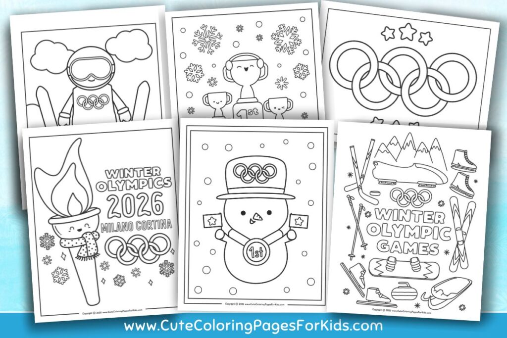Winter Olympics Coloring Pages: 8 Free Printable PDFs - Cute Coloring ...