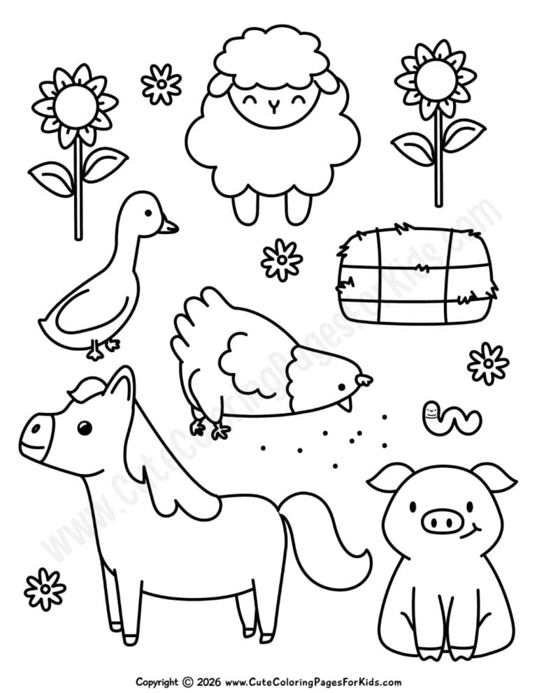 Farm Animal Coloring Pages (Free Printables) - Cute Coloring Pages For Kids