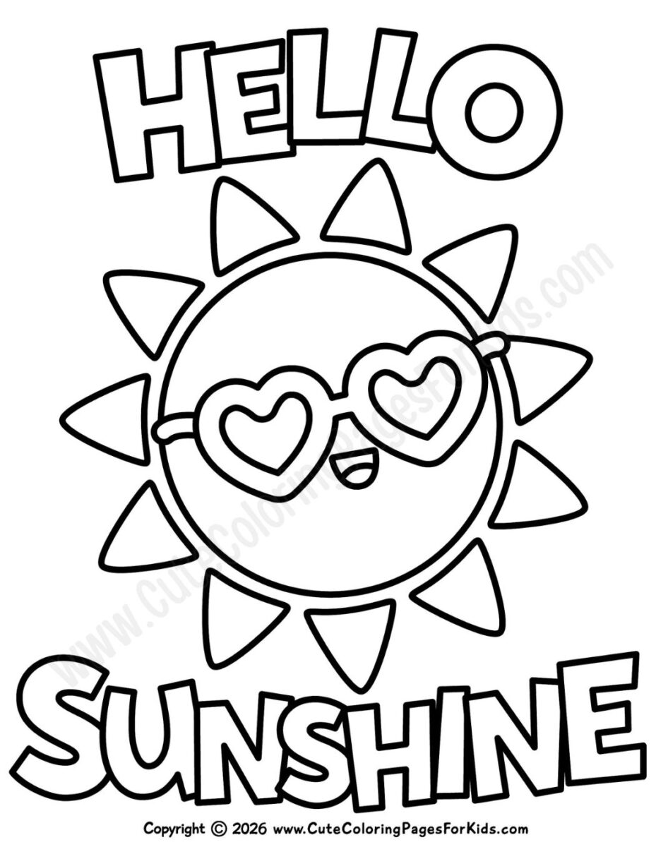 Summer Coloring Pages (15 Free Printable PDF Downloads) - Cute Coloring ...