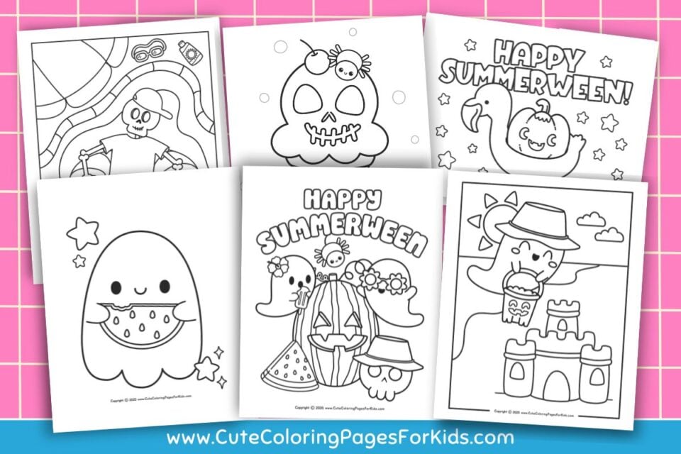 Summerween Coloring Pages (Free Printable PDF) - Cute Coloring Pages ...