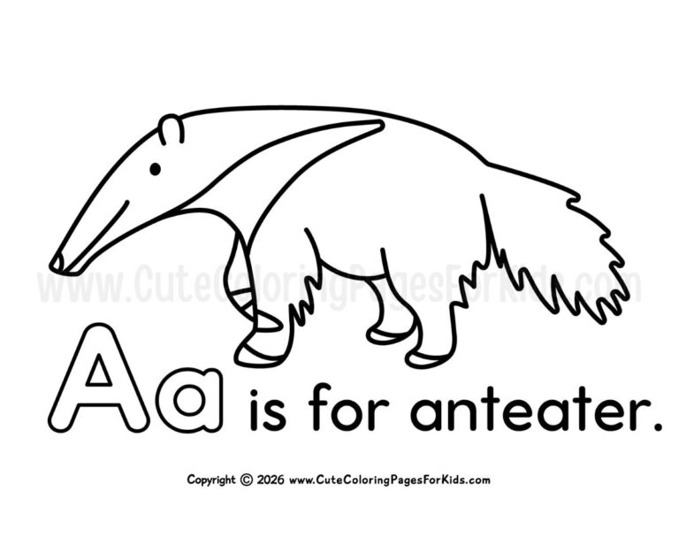 Letter A Coloring Pages (Free PDF Printables) - Cute Coloring Pages For ...